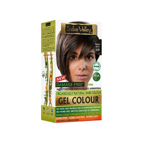 Indus Valley Natural Gel Hair Colour for Women-Medium Brown 4.00 Price ...