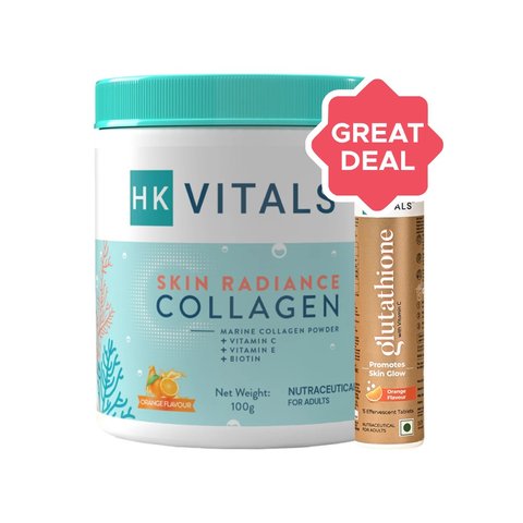 hk vitals Skin Radiance Collagen Supplement + hk vitals Glutathione ...