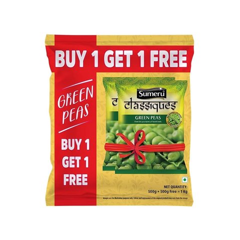 Sumeru Classiques Frozen Green Peas - Buy 1 Get 1 Free Price - Buy ...