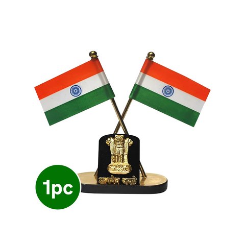 Indian National Flag & Emblem Table Cross (Multicolour) - Hankley Price ...