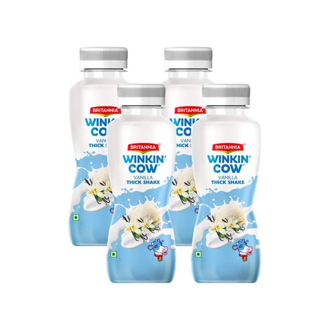 Britannia Winkin Cow Vanilla Thick Milkshake - Pack of 4 Price - Buy ...