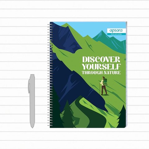 Apsara Spiral Single Line Notebook (A4, Multicolour) Price - Buy Online ...