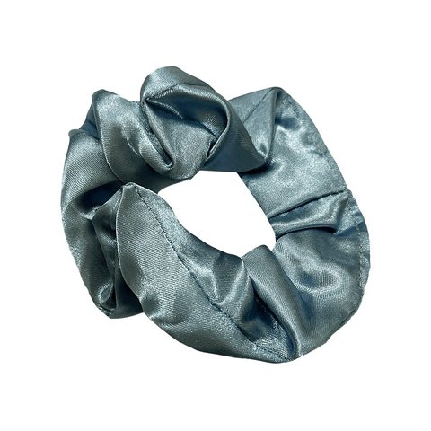 Aarunya Creations Satin Silk Scrunchie (Greyish Blue, Greyish Blue ...