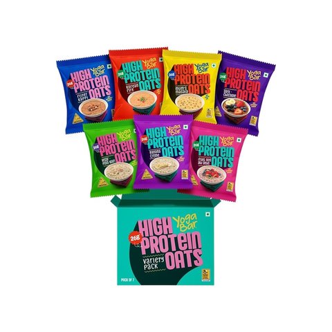 Yoga Bar High Protein Oats - Assorted Pack of 7 Price - Buy Online at ...