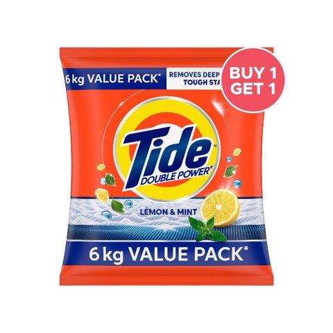 Tide Double Power Detergent Powder (Lemon & Mint) - Buy 1 Get 1 Free ...