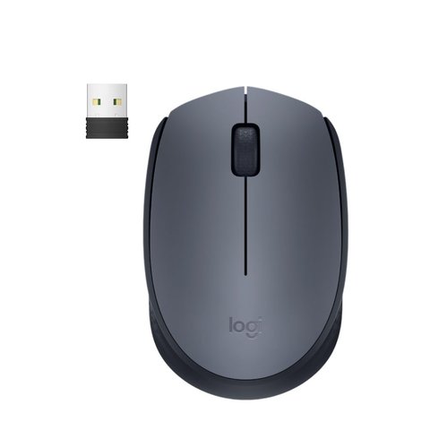 Logitech M171 Wireless Optical Mouse (2.4GHz Wireless, Black Grey ...