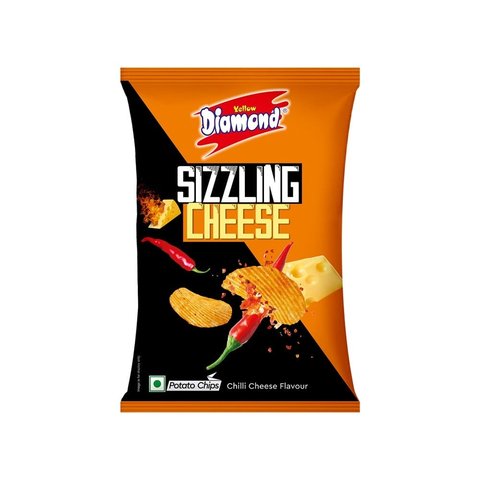 Yellow Diamond Sizzling Cheese Potato Chips Price - Buy Online at ₹28 ...
