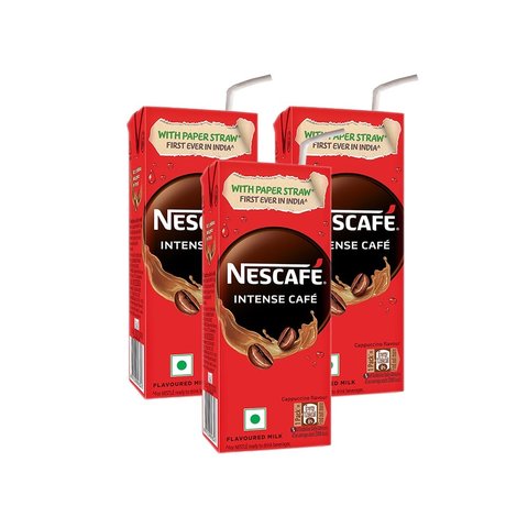 Nescafe Ready to Drink Cold Coffee (Intense Cafe, Cappucino) - Pack of ...