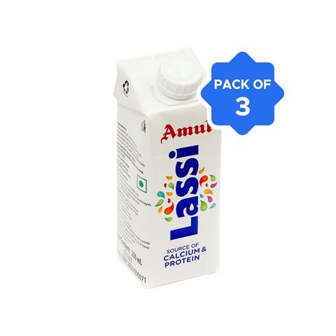 Amul Sweet Lassi Tetra Pack (250 ml) - Pack of 3 Price - Buy Online at ...