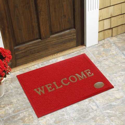 Dream Living Welcome Door Mat (23" x 15", Red) Price - Buy Online at ...