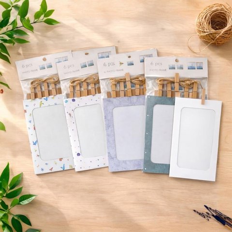 DIY Paper Photo Frame Banner with Clips & Rope (White) - Artstreet ...