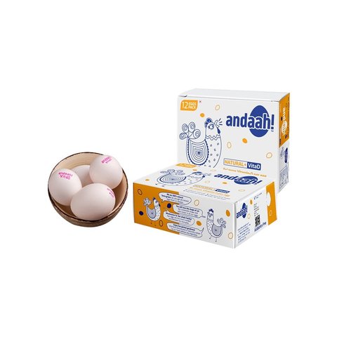 Andaah Natural +VitaD White Protein Rich Eggs Price - Buy Online at ...