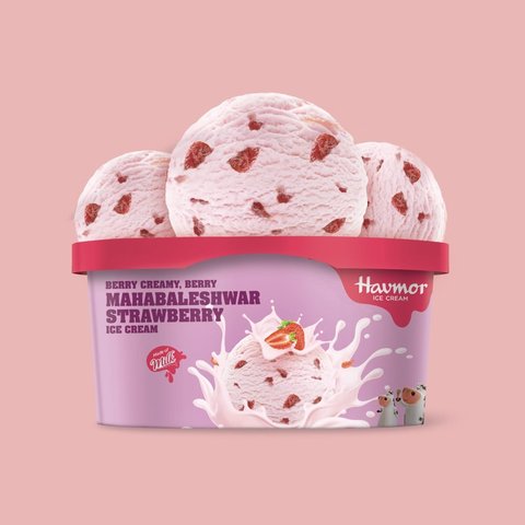 Havmor Mahabaleshwar Strawberry Ice Cream Tub Price - Buy Online at ...