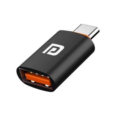 Portronics Type C Male to USB 3.0 Female OTG Converter (Black, Orange ...