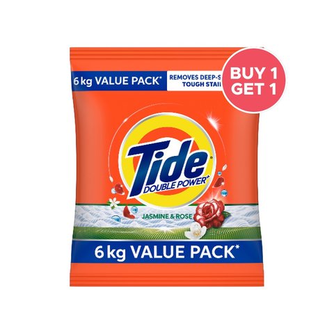 Tide Double Power Detergent Powder (Jasmine & Rose) - Buy 1 Get 1 Free ...