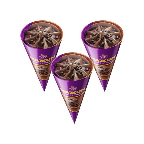 Cream Bell Maxxum Choco Brownie Ice Cream Cone - Pack of 3 Price - Buy ...