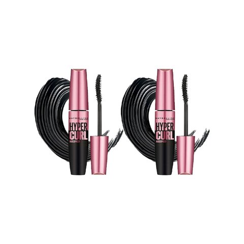Maybelline New York Hypercurl Waterproof Mascara (Black) - Pack of 2 ...