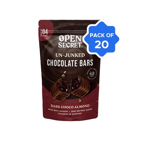Open Secret Dark Choco Almond Filled Bar Chocolate Pack Zero Refined ...