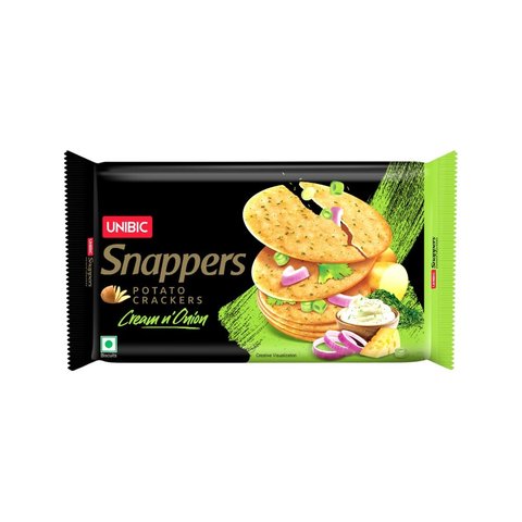 Unibic Snappers Potato Crackers Cream n Onion Price - Buy Online at ₹98 ...