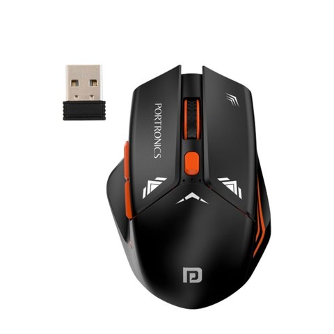 Portronics Vader Pro Wireless Gaming Mouse (Midnight Black, 0.03 W ...