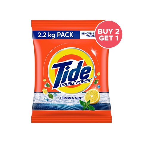 Tide Plus Double Power Detergent Powder - Lemon & Mint - Buy 2 Get 1 ...