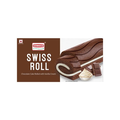 Sobisco Cake Swiss Roll with Vanilla Cream Price - Buy Online at Best ...