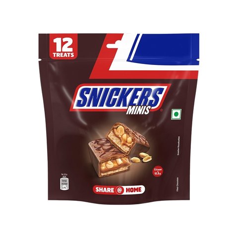 Snickers Minis Peanuts Filled Bar Chocolate Pack Price - Buy Online at ...