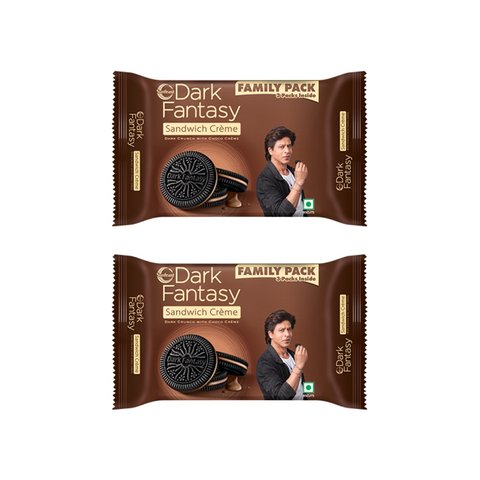 Sunfeast Dark Fantasy Chocolate Sandwich Cream Biscuits - Pack of 2 ...