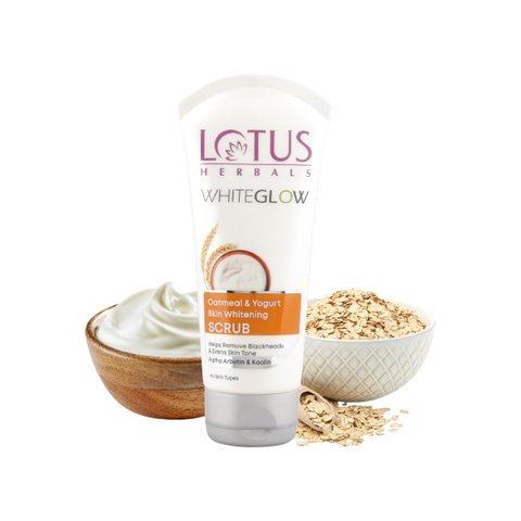 Lotus Herbals WhiteGlow Skin Brightening Oatmeal & Yogurt Face Scrub ...
