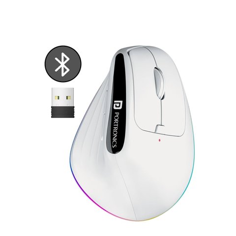Portronics Toad Ergo 3 - Rechargeable Wireless Mouse (White) Price ...
