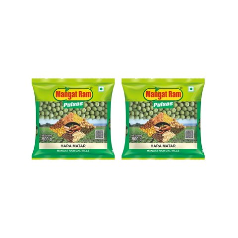Mangat Ram Pulses Green Dried Peas - Pack of 2 Price - Buy Online at ...