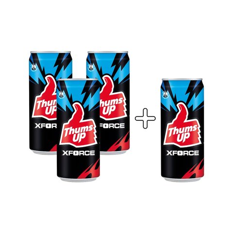 Thums Up X Force Zero Sugar Cola Soft Drink - Buy 3 Get 1 Free Price ...