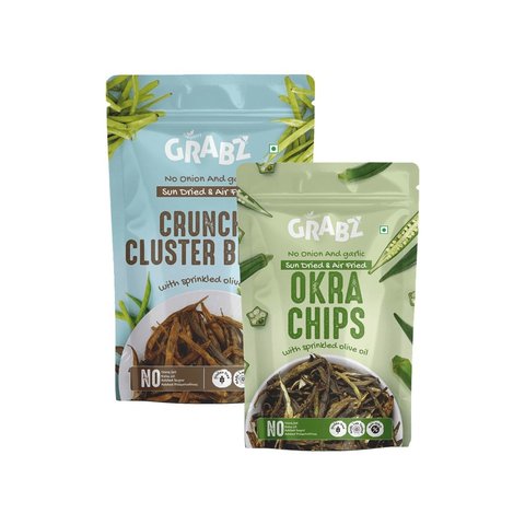Grabz Okra & Cluster Bean Healthy Chips Pack Price - Buy Online at Best ...