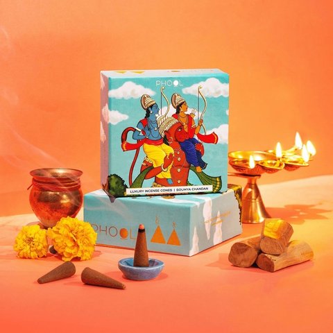 Phool Ayodhya Soumya Chandan Incense Dhoop Cones Price - Buy Online at ...