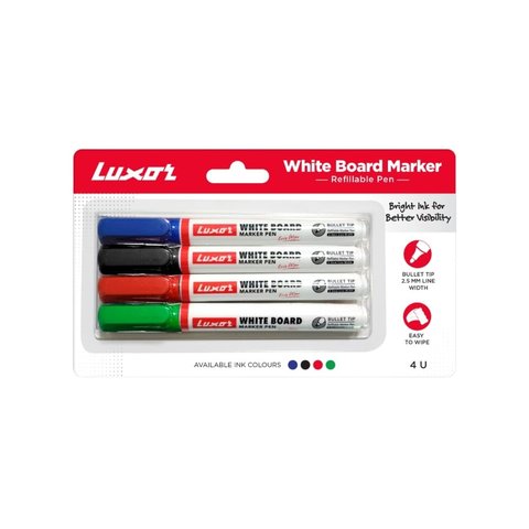 Luxor Refillable White Board Marker Set (Multicolor) Price - Buy Online ...