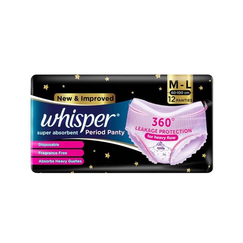 Whisper Super Absorbent Period Panty (M-L) Price - Buy Online at ₹501 ...