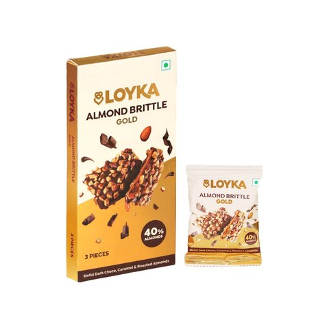 Loyka Almond Brittle Gold Chocolate Box Price - Buy Online at ₹109 in India