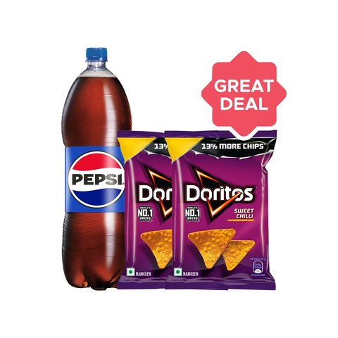 Pepsi Soft Drink + Doritos Sweet Chilli Flavour Nachos Combo Price ...