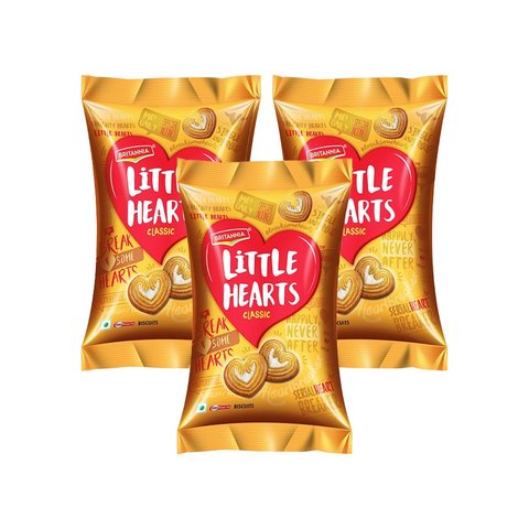 Britannia Little Hearts Classic Crunch Biscuit - Pack of 3 Price - Buy ...