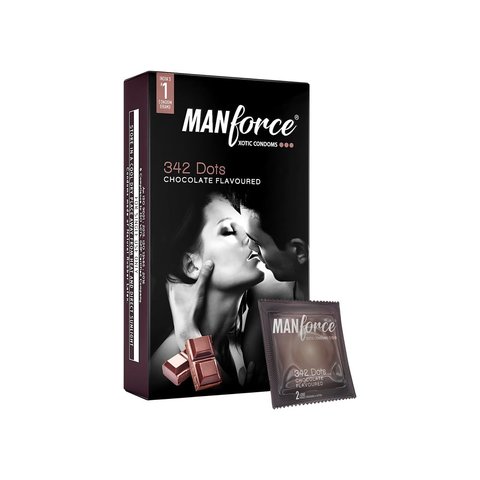 Manforce Xotic Dotted Condom - Chocolate Flavour Price - Buy Online at ...