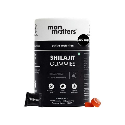 Man Matters Pure & Natural Shilajit Gummies Price - Buy Online at ₹449 ...