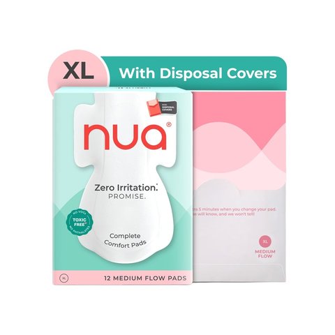 Nua Pads for Medium Flow with Disposal Covers Price - Buy Online at ...