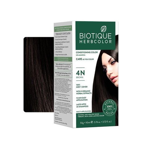 Biotique Herbcolor Hair Colour (Brown) Price - Buy Online at ₹263 in India