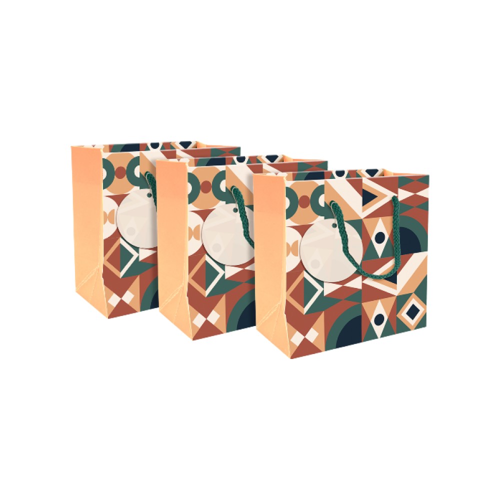 Paperpep Abstract Print Paper Gift Bag - Pack of 3 (Mini) (Multicolour ...