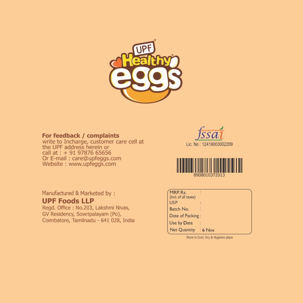 UPF Healthy Brown Eggs - 6 pieces - Pack of 2 Price - Buy Online at ...