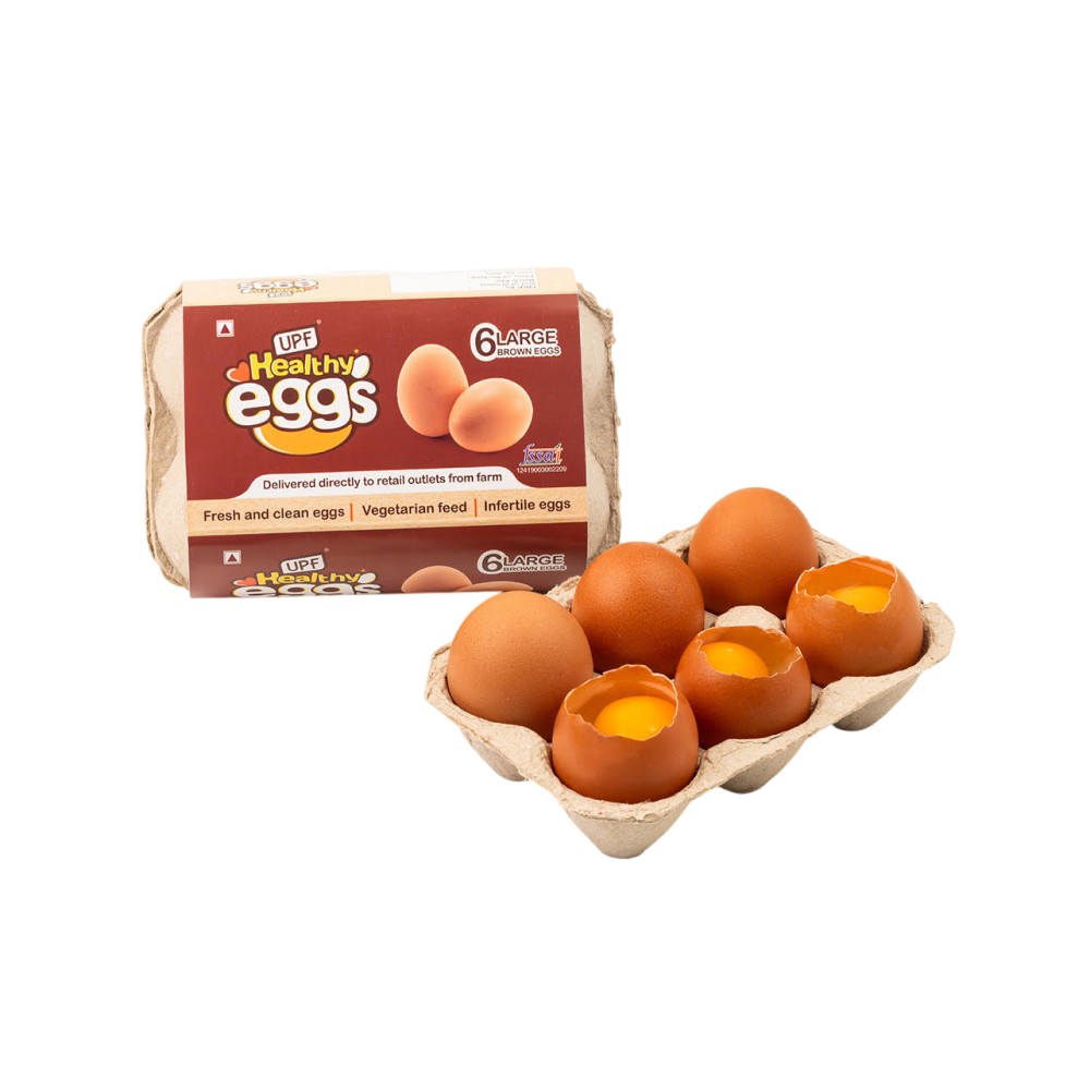 UPF Healthy Brown Eggs - 6 pieces Price - Buy Online at ₹83 in India