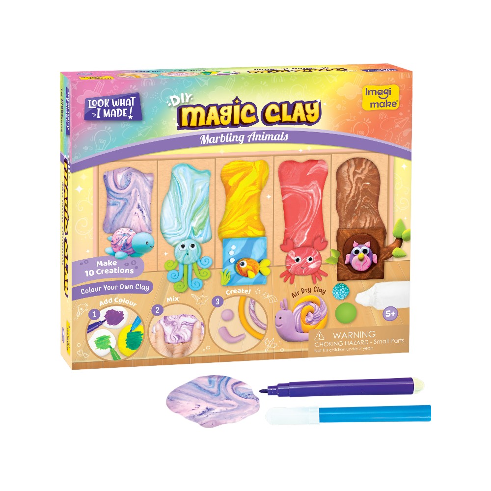 Imagimake DIY Magic Clay Marbeling Animals Art Kit Price - Buy Online ...