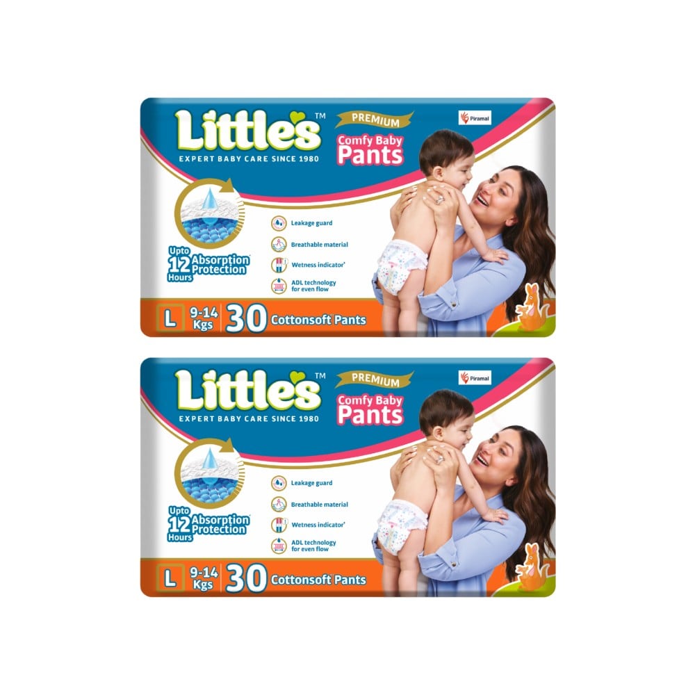 Little's Premium Pant Style Baby Diaper (L, 9-14 kg) - Pack of 2 Price ...