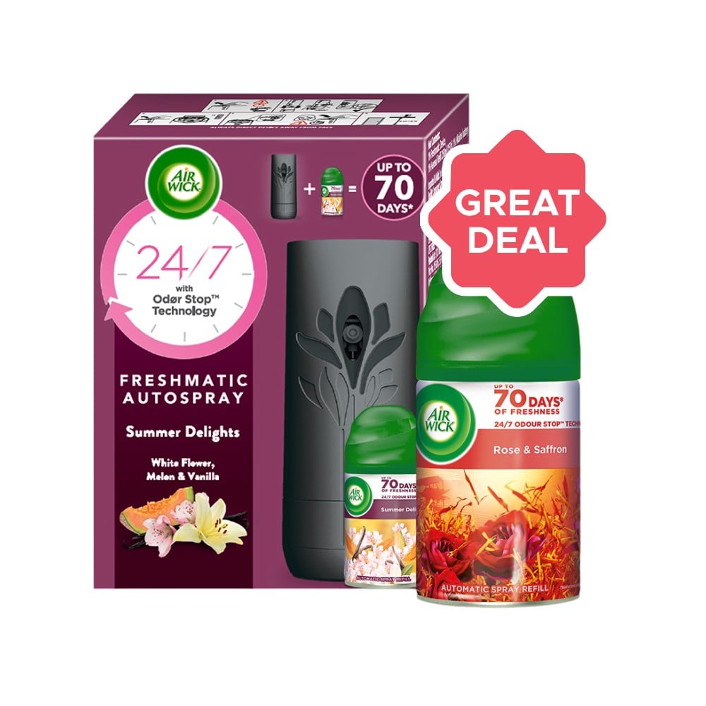 Airwick Air Freshener Kit (Machine + Summer Delights Refill ...