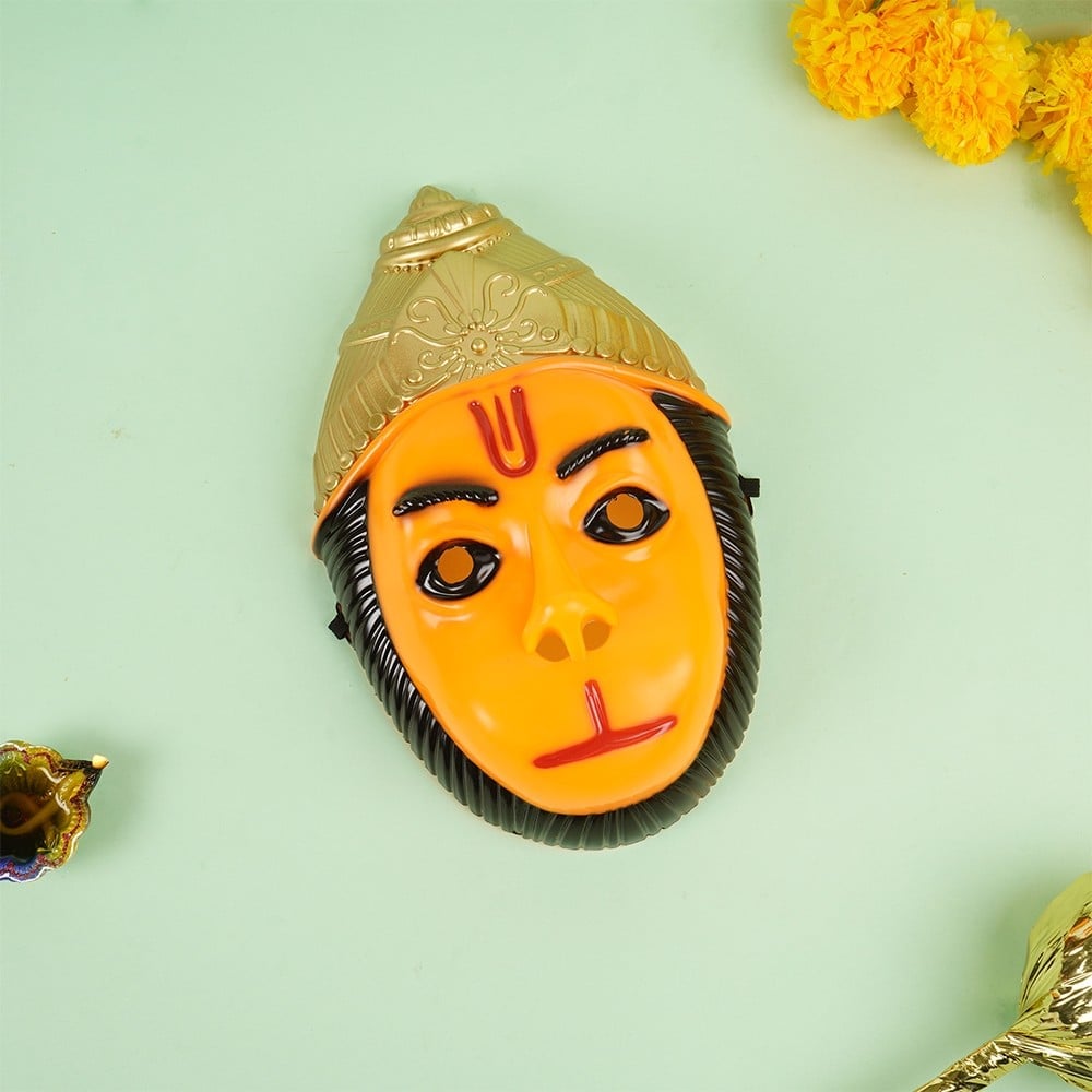 Hanuman Plastic Mukhota/ Papier Mache Papier Mache Mask (Multicolour ...